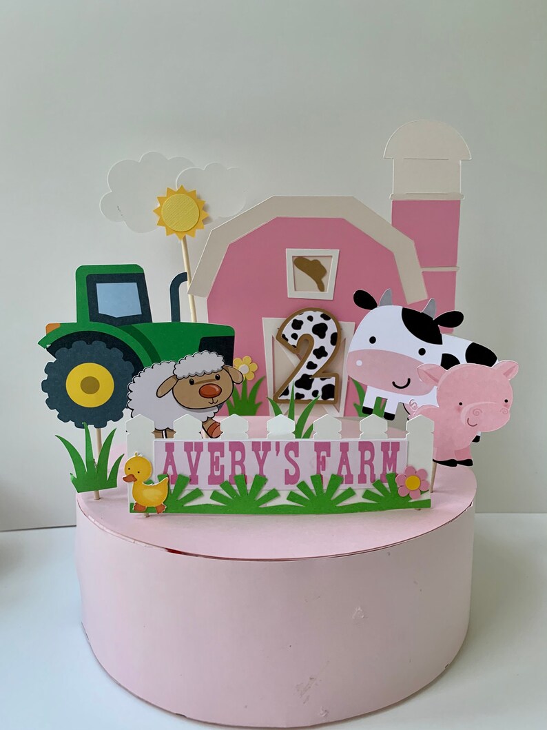 Farm Theme Cake Topper/ Farm Theme Party Decor/ Farm Theme - Etsy