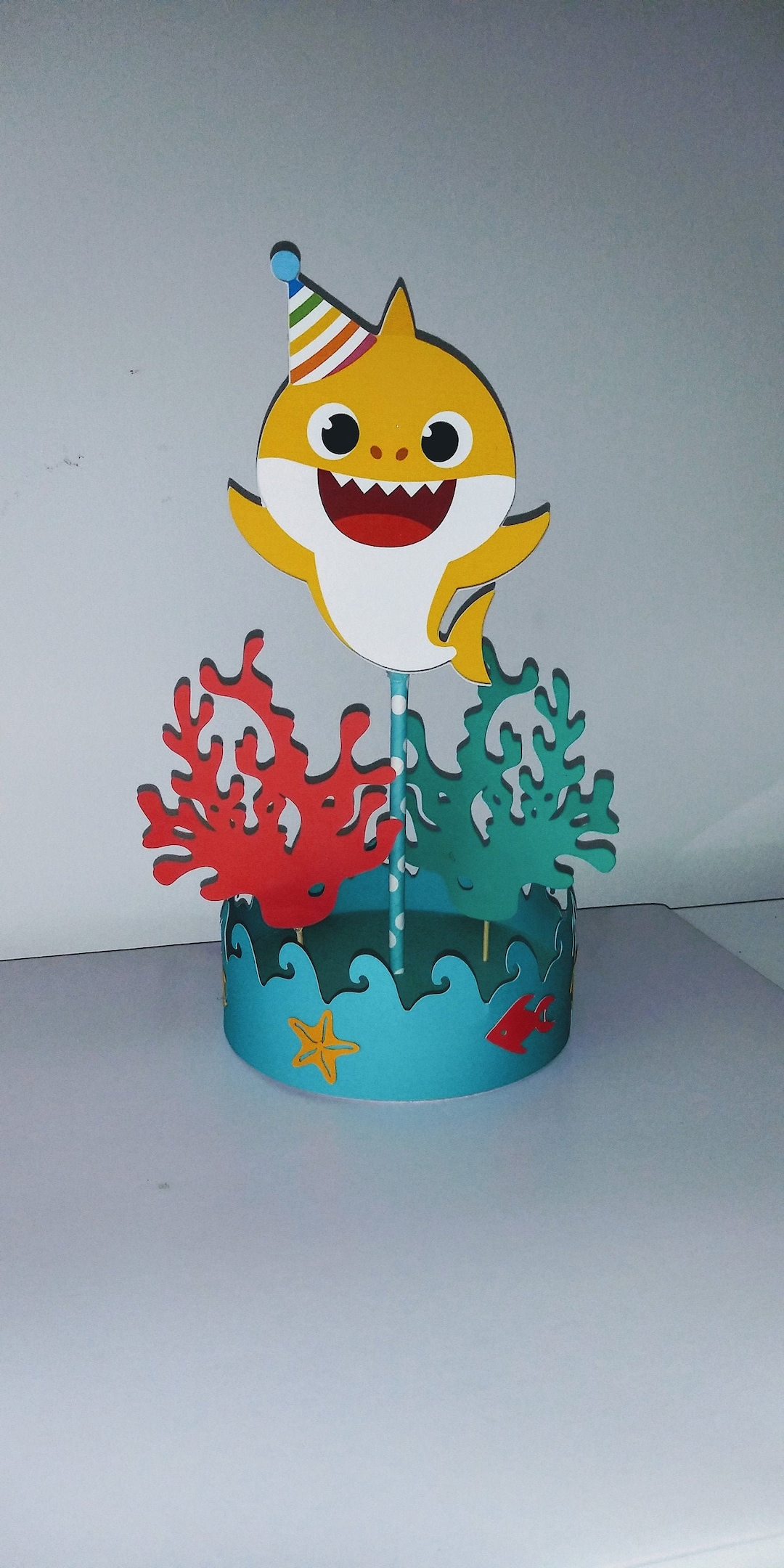 Baby Shark Centerpieces/ Baby Shark Birthday Party/ Baby Shark Cake ...