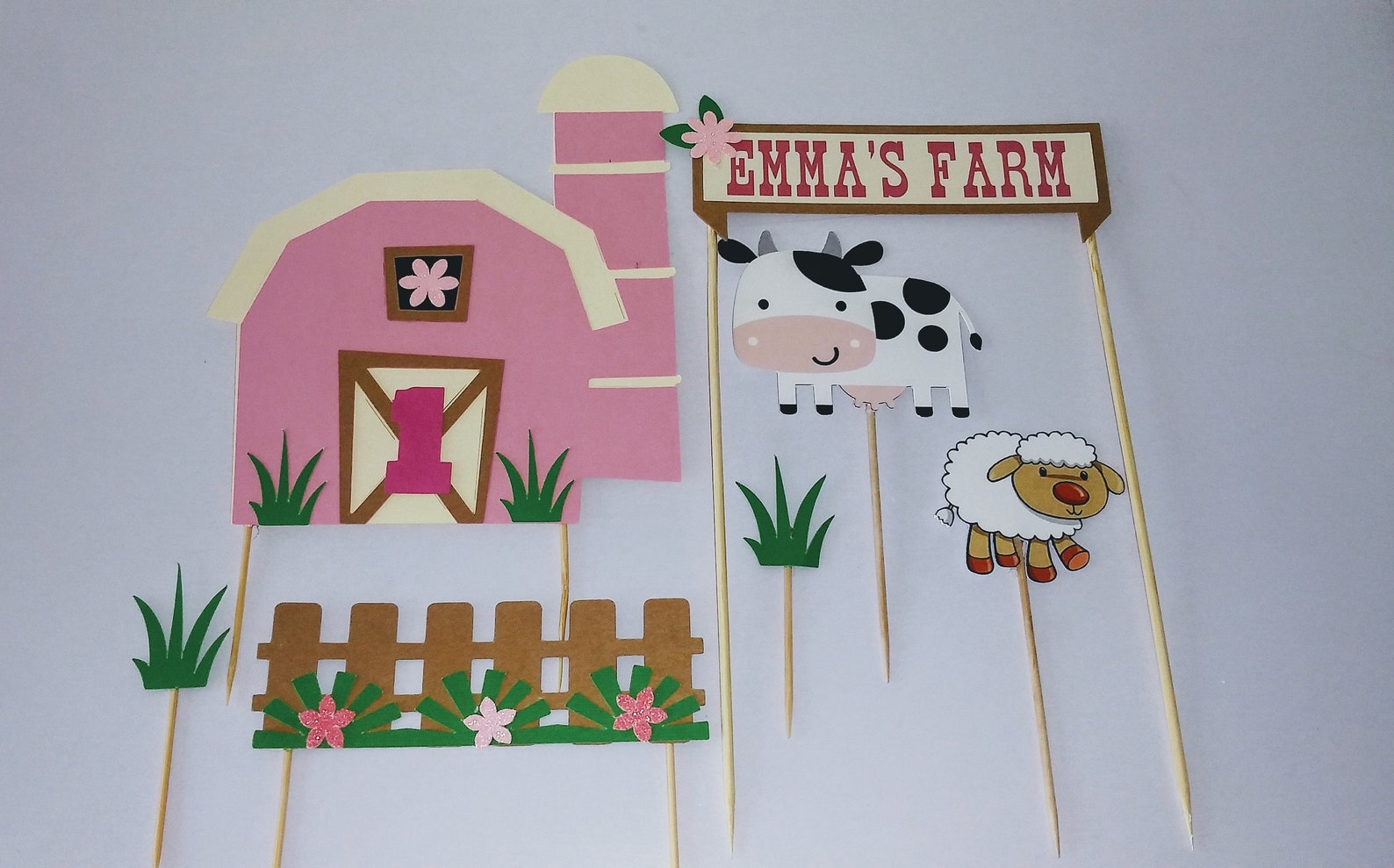 Farm Theme Cake Topper/ Farm Theme Party Decor/ Farm Theme | Etsy