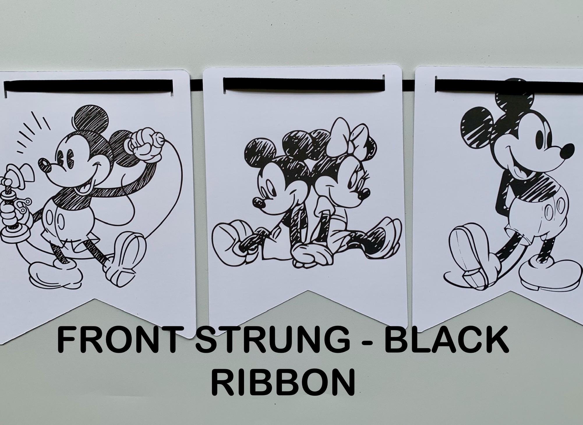 Modern Mickey Mouse Garland/ Sketch Images Mickey Garland/ Mickey Black ...