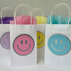 Pastel Tones Smiley Face Party Bags (5+)/ Happy Faces Treat Bags/ Happy ...