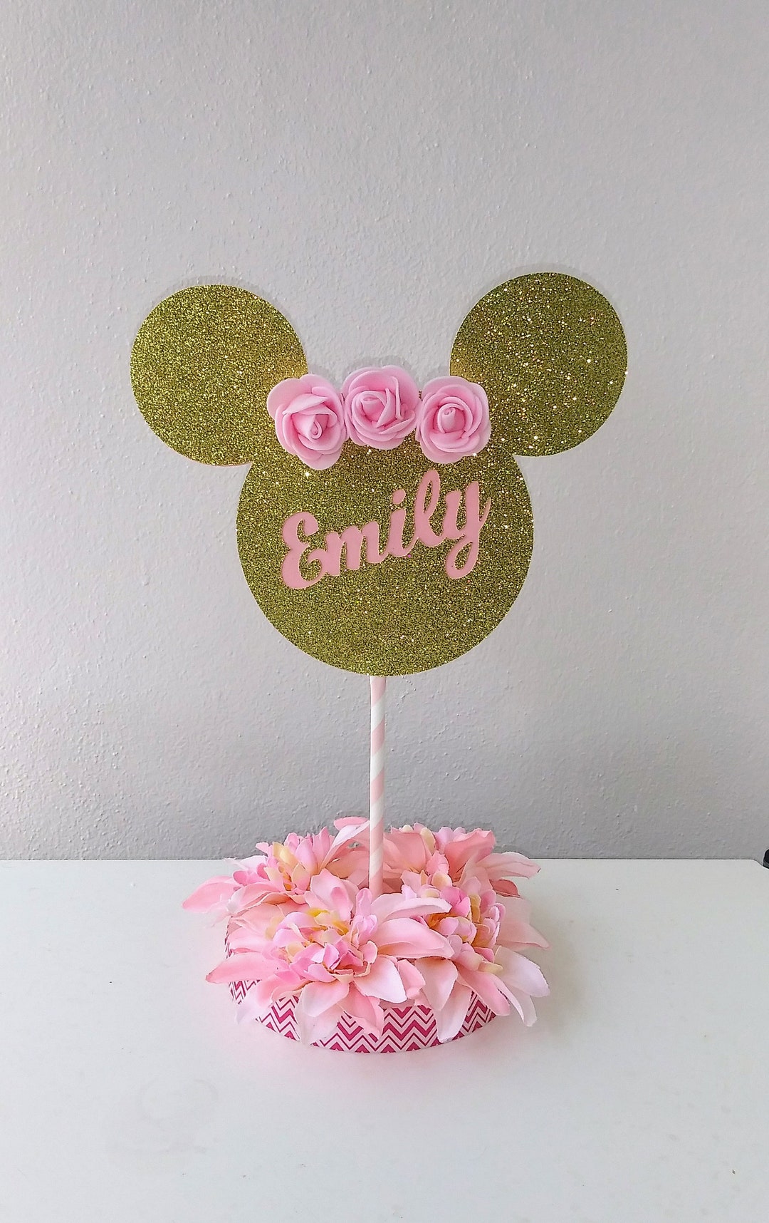 Minnie Gold Centerpiece/ Minnie Gold Baby Shower/ Minnie Mouse ...