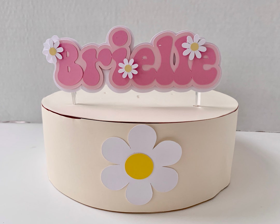 Daisy Name Cake Topper/ Groovy Cake Topper/two Groovy Cake Topper ...
