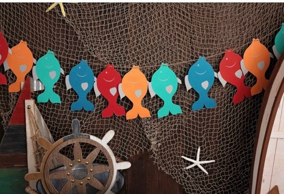 Fish Banner/ Fishing Birthday Banner/fish Garland/fishing | Etsy