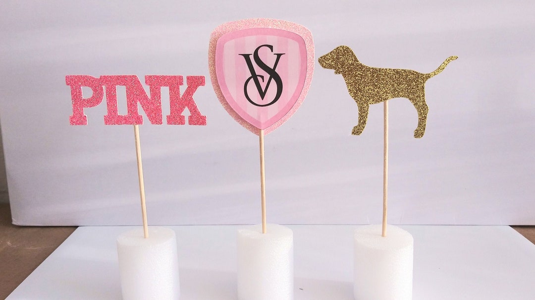 Victoria Secret Cupcakes Toppers/ Pink Cupcake Toppers/ Love Pink - Etsy