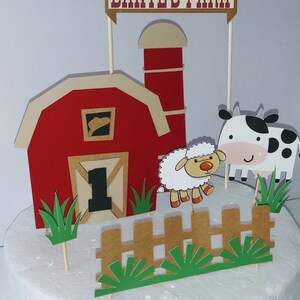 Farm Theme Cake Toppers Set/ Farm Animals Cake Topper/ Farm | Etsy