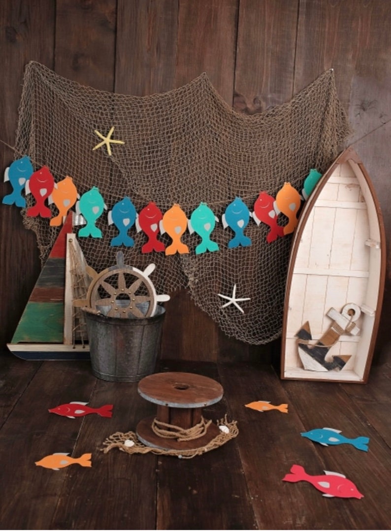 Fish Banner/ Fishing Birthday Banner/fish Garland/fishing - Etsy