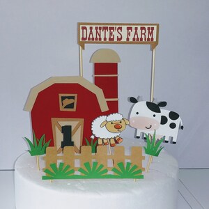 Farm Theme Cake Toppers Set/ Farm Animals Cake Topper/ Farm | Etsy