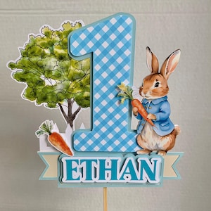Petter Rabbit Cake Topper/ Peter Rabbit Boy or Girl Cake Topper/ Peter ...