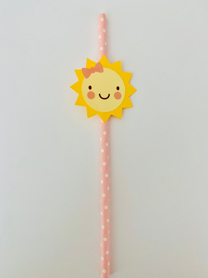 My Little Sunshine Straws/sunshine Straws/ Little Sunshine Party Decor ...