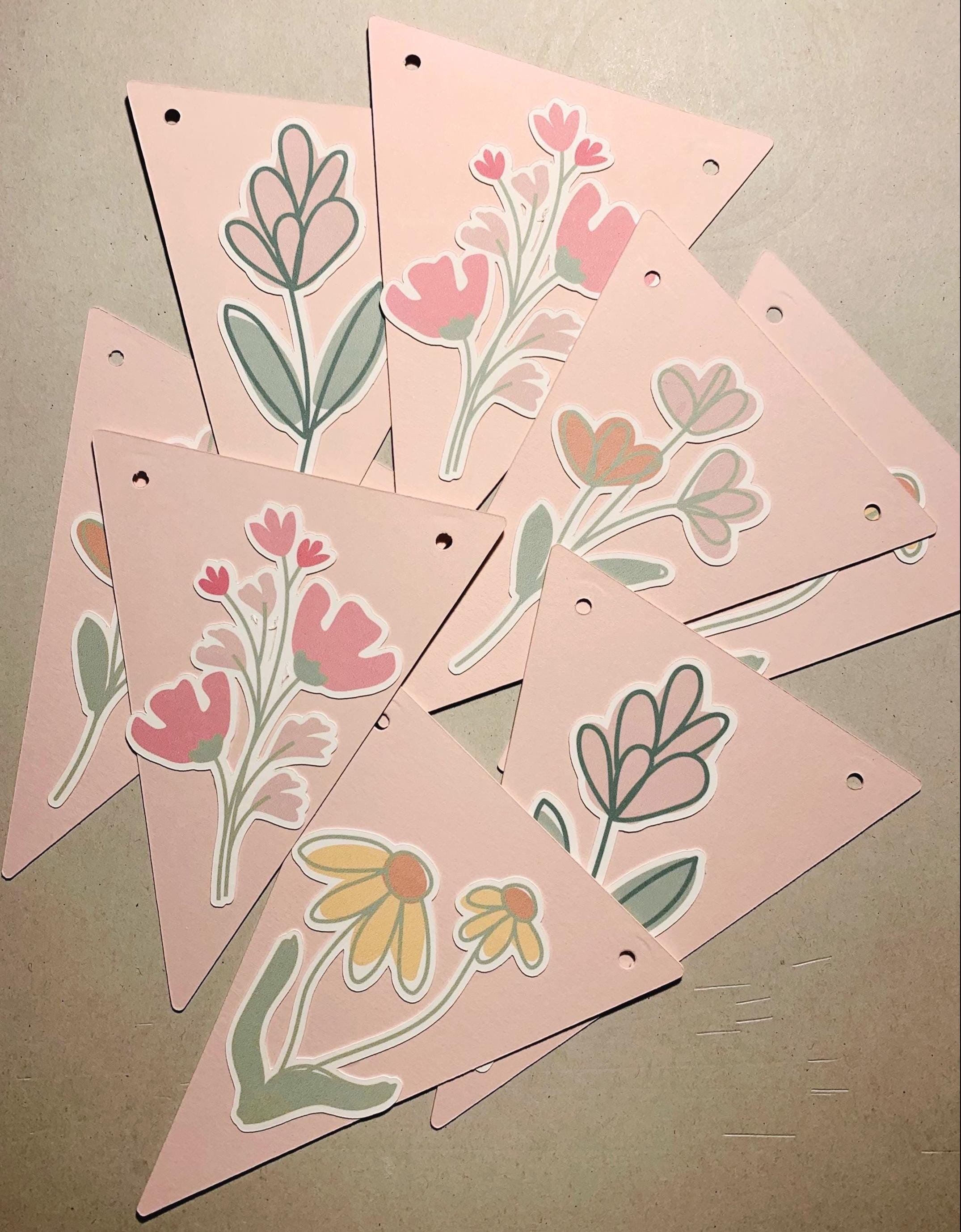 Wildflower Pennant Banner, Baby in Bloom Baby Shower Decor, Spring ...