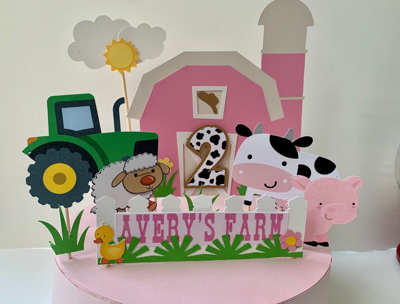 Farm Theme Cake Topper/ Farm Theme Party Decor/ Farm Theme - Etsy