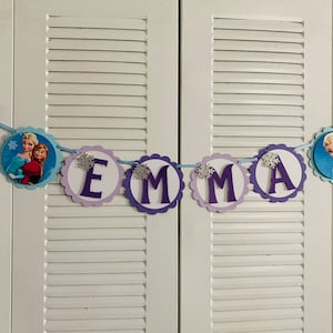 Frozen Banner/ Frozen Birthday Decor/frozen Backdrop/elsa Banner/frozen ...