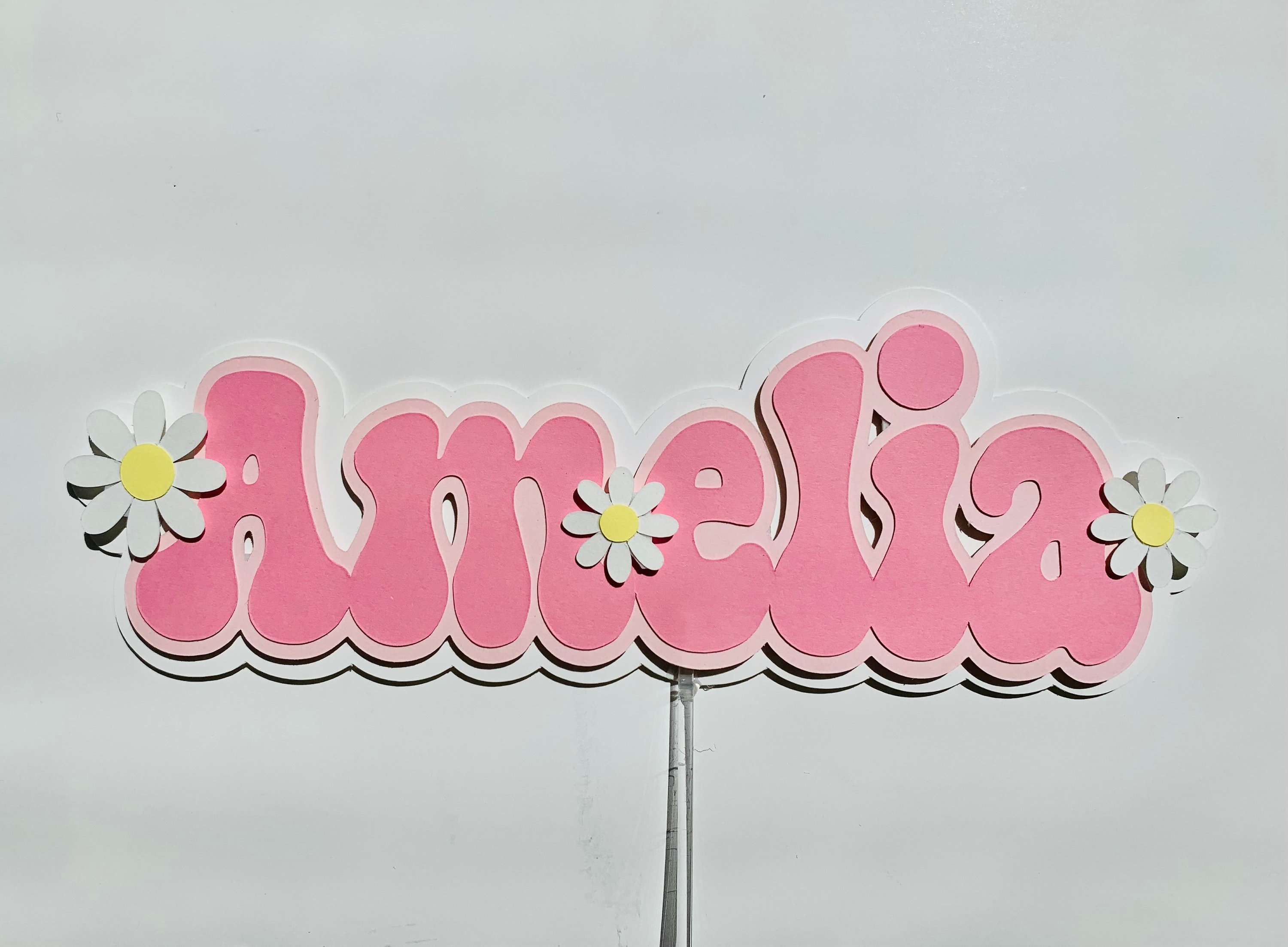 Daisy Name Cake Topper/ Groovy Cake Topper/two Groovy Cake Topper ...