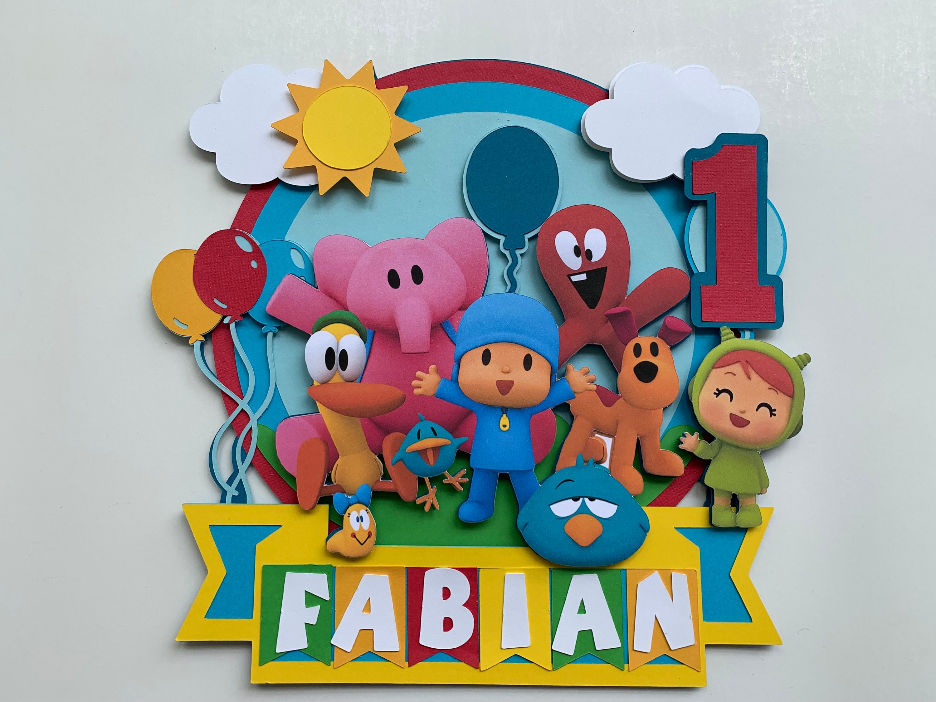 NEW Pocoyo Cake Topper/pocoyo First Birthday/pocoyo Party Decorations ...