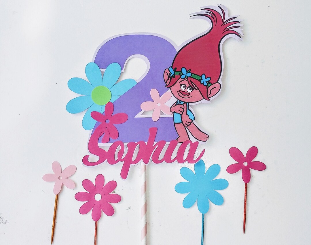 Trolls Cake Topper/ Trolls Party Decorations/ Trolls Birthday - Etsy