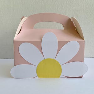 6 Half Daisy Favor Boxes/ Daisy Groovy Party Bags/ Groovy Shower Favor ...