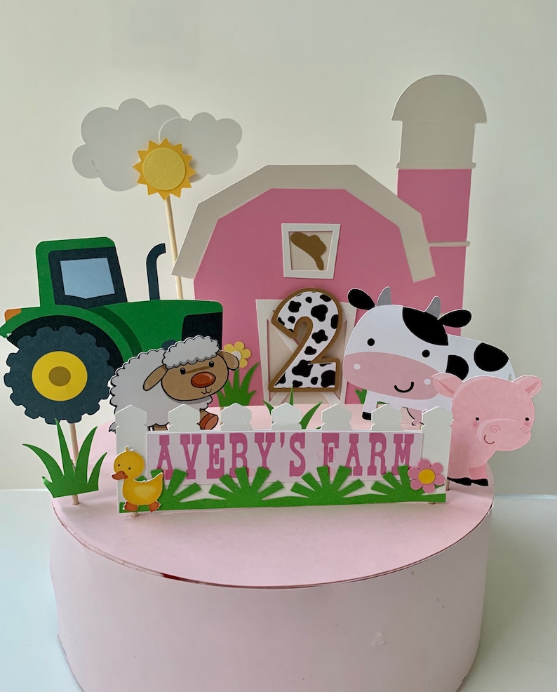 Farm Theme Cake Topper/ Farm Theme Party Decor/ Farm Theme - Etsy