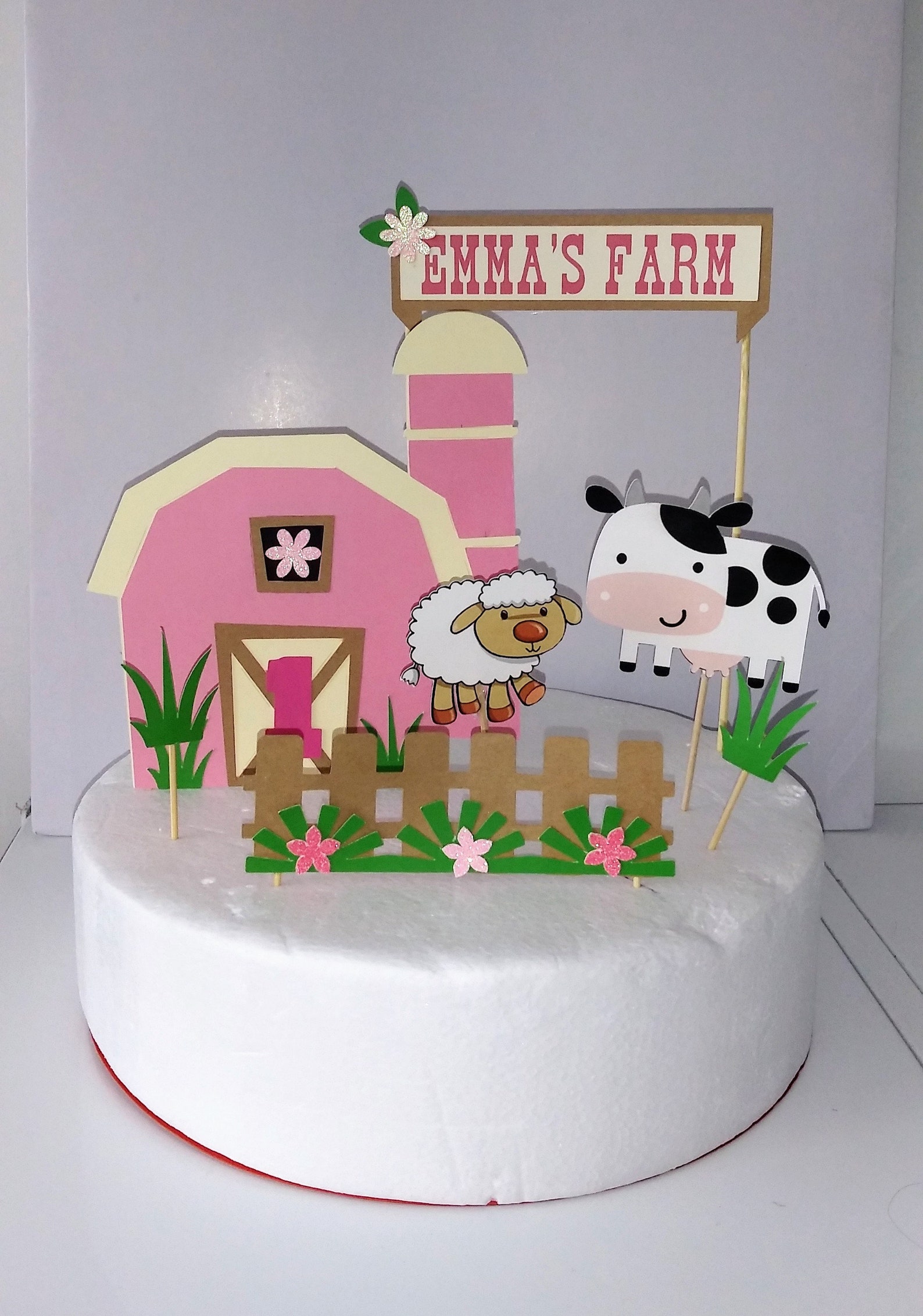 Farm Theme Cake Topper/ Farm Theme Party Decor/ Farm Theme | Etsy