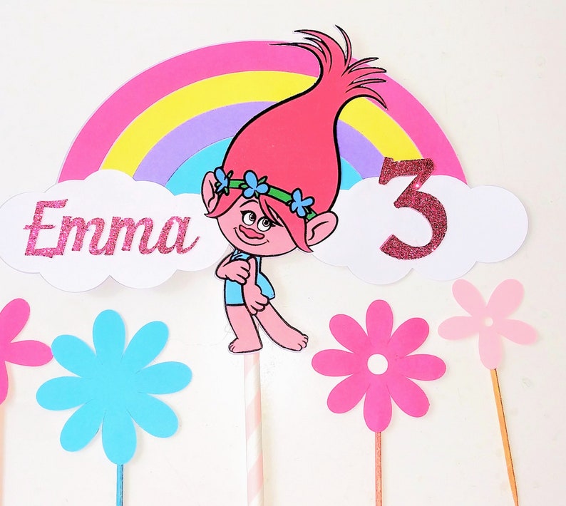 Trolls Cake Topper/ Trolls Party Decorations/ Trolls Birthday - Etsy