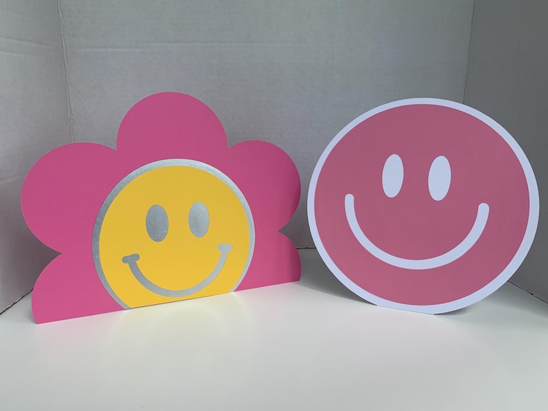Happy Face Table Decorations/ Preppy Party Decorations/ Happy Smiley ...