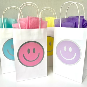 Pastel Tones Smiley Face Party Bags (5+)/ Happy Faces Treat Bags/ Happy ...