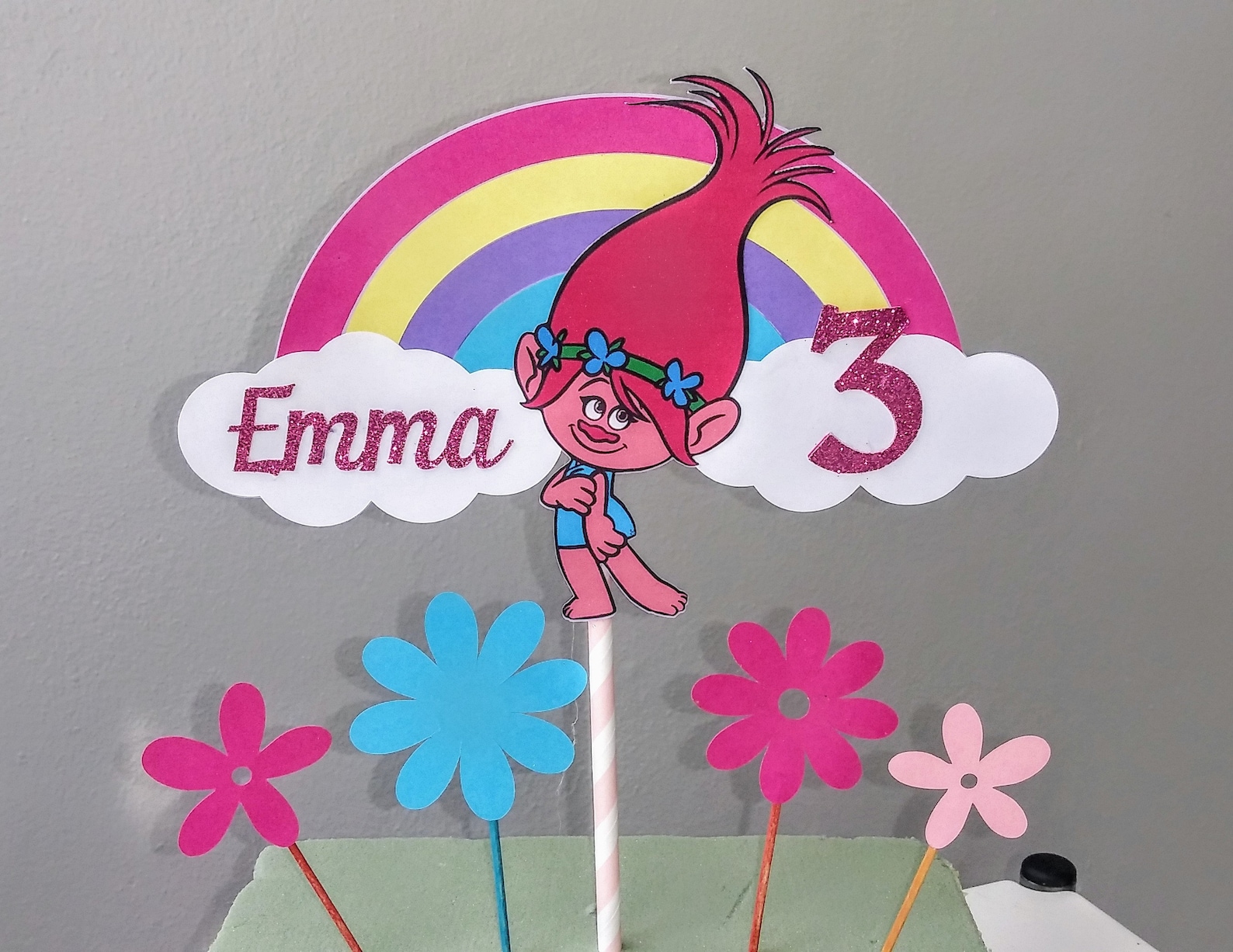Trolls Cake Topper/ Trolls Party Decorations/ Trolls Birthday - Etsy
