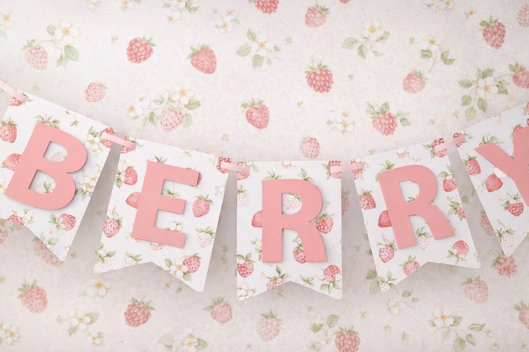 Berry Sweet Baby/ Berry 1st Birthday Banner & Party Decorations ...