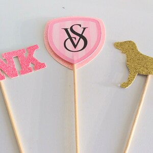 Victoria Secret Cupcakes Toppers/ Pink Cupcake Toppers/ Love Pink - Etsy
