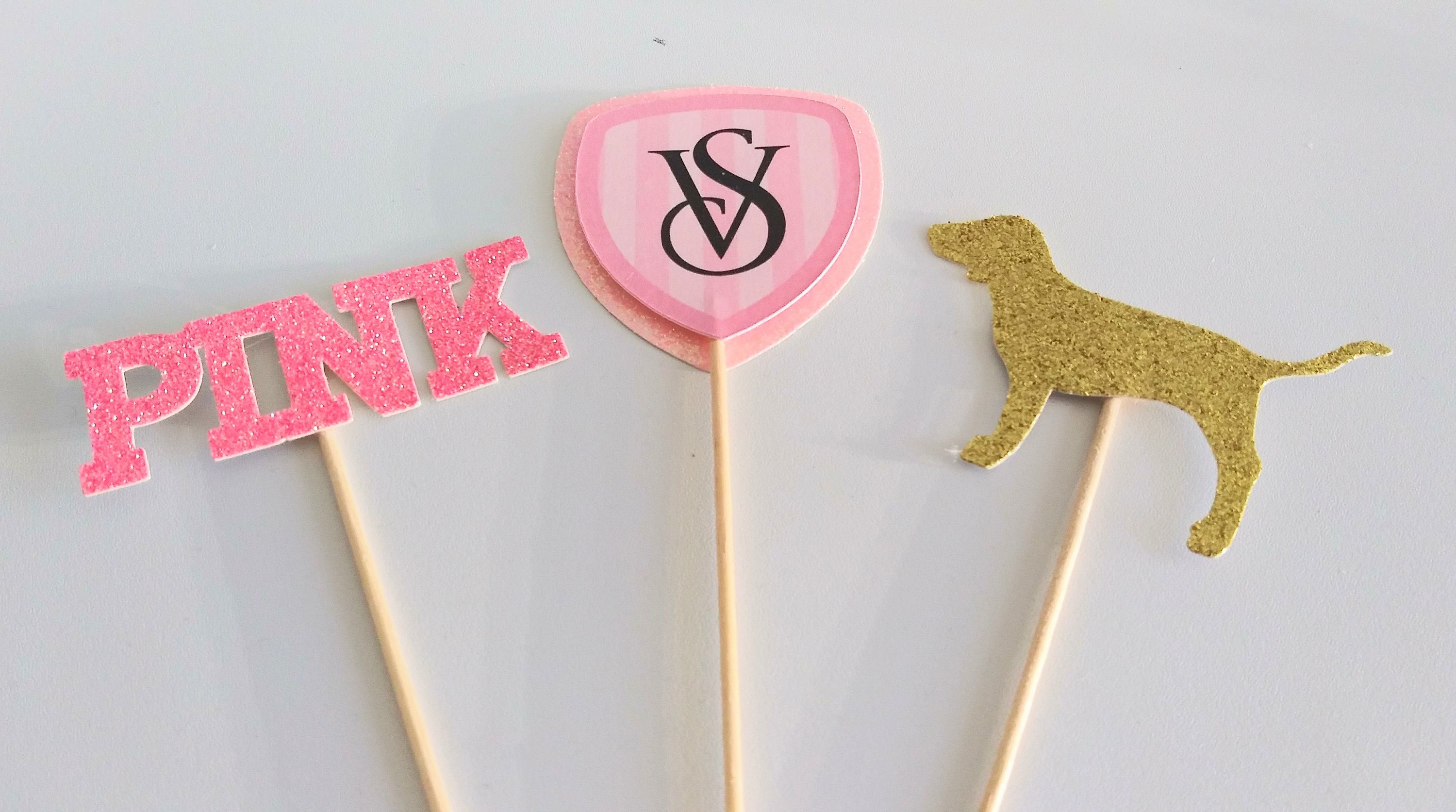 Victoria Secret Cupcakes Toppers/ Pink Cupcake Toppers/ Love Pink - Etsy