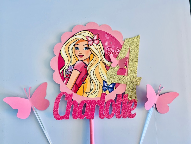Party Supplies Barbie cake topper/ Barbie birthday Barbie party ...