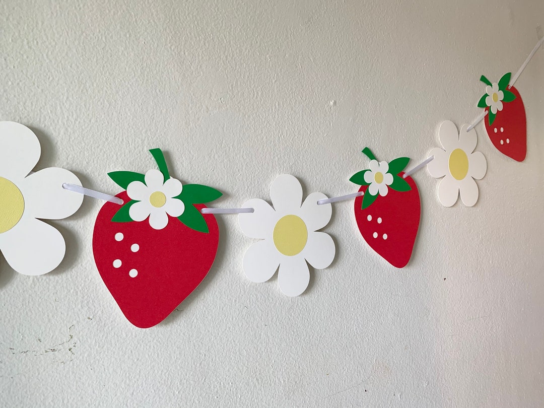 Strawberry Banner/ Strawberry Garland/strawberry Party Decorations - Etsy