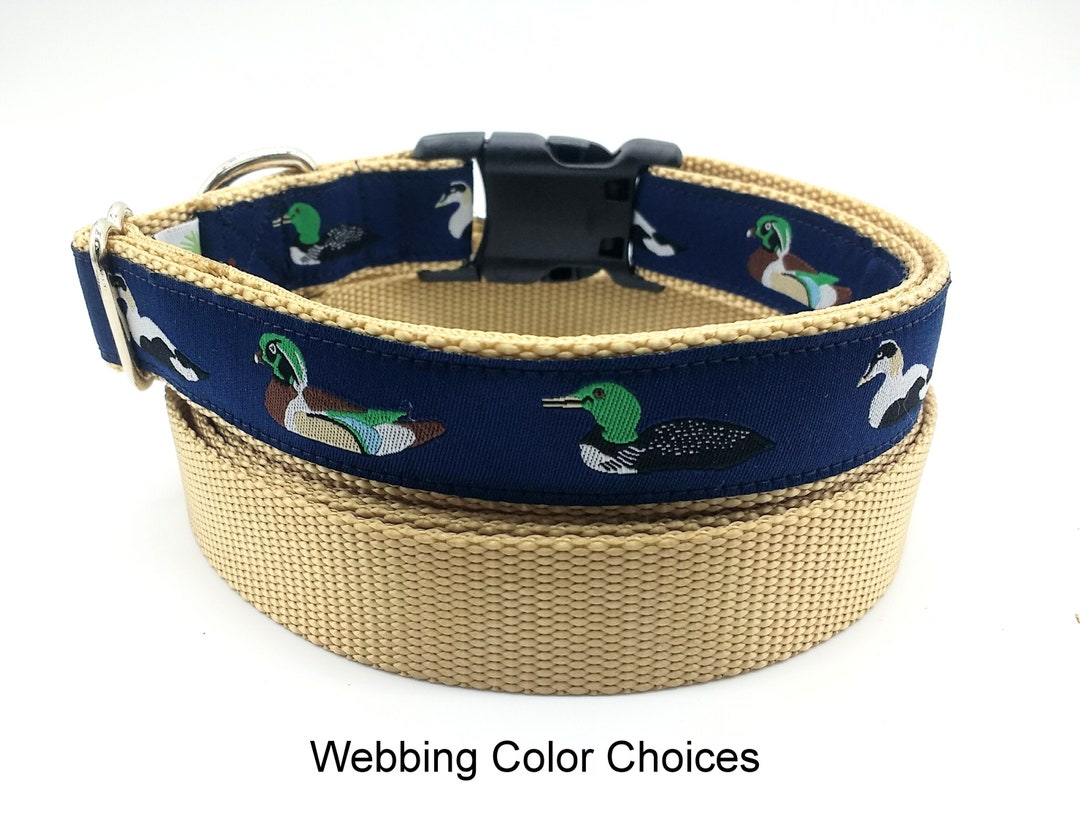 Duck Dog Collar/optional Matching Solid Color 5 Ft. Leash/ Duck Collar ...