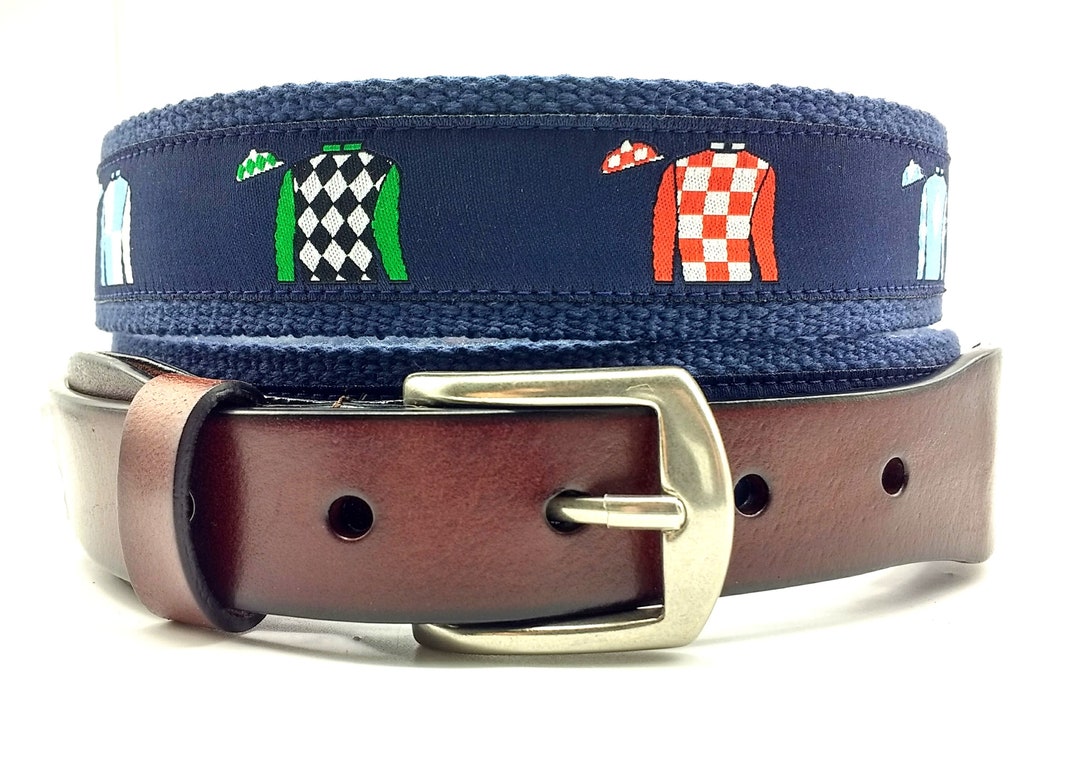 Jockey Shirt Belt/derby Belt/jacquard Ribbon Webbing Belt/horse Racing ...