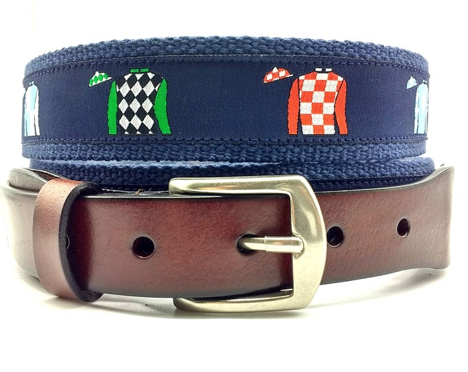 Kentucky Derby Belt / Jockey Silk Belt / Horse Racing Belt / Saratoga ...