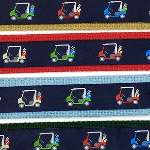 Golf Cart Belt/jacquard Golf Ribbon Belt/top Grain Tapered Leather Tabs ...