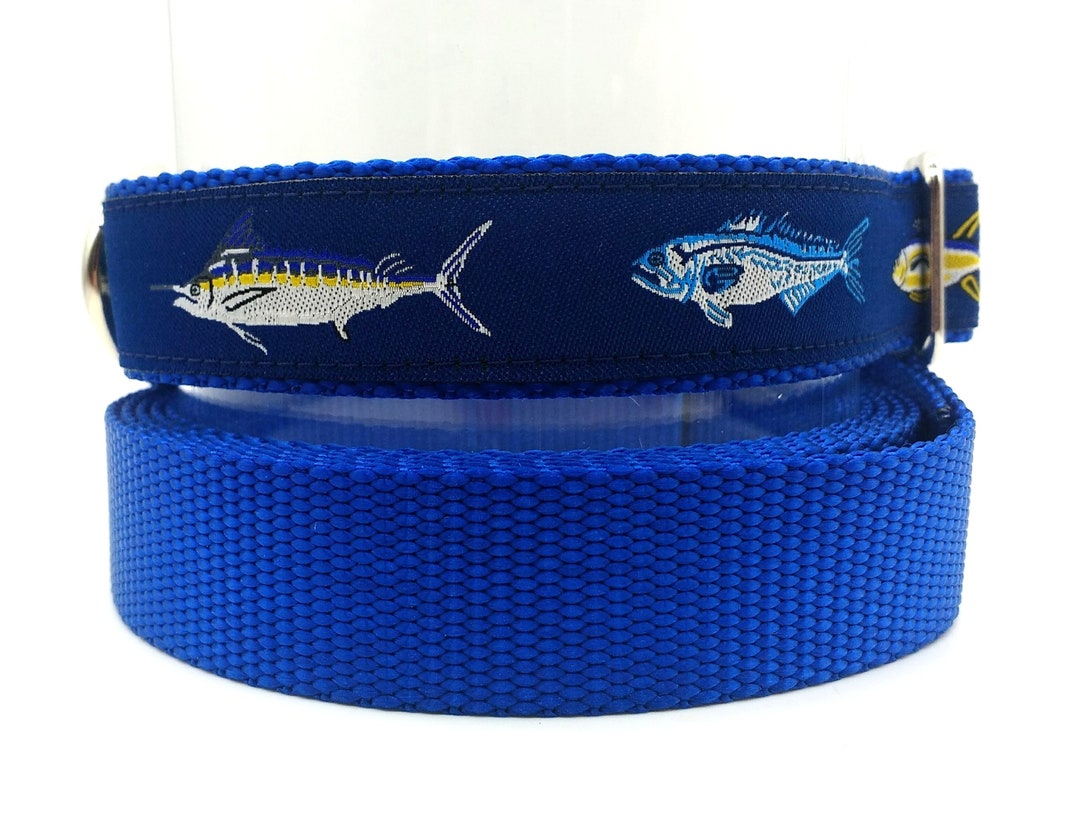 Sport Fish Dog Collar/1 Inch Wide Collar/deep Sea Fish Dog Collar - Etsy