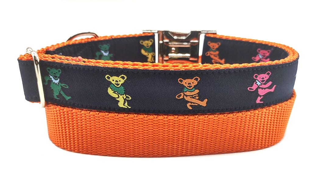Dancing Bears Dog Collar/adjustable Dog Collar/1 Inch Wide Collar/solid ...