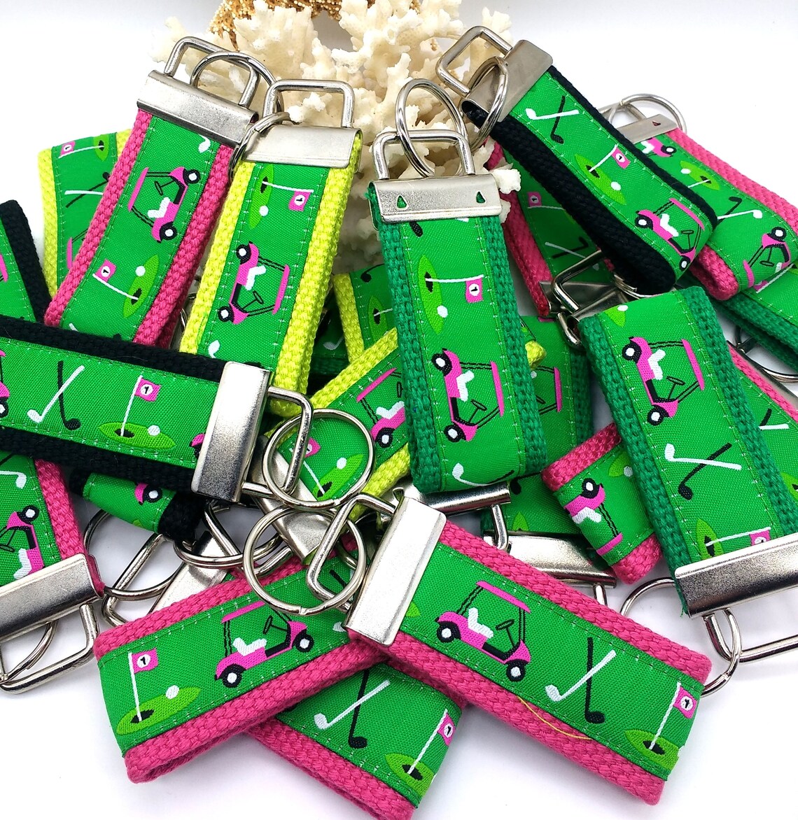 Golf Keychain /3 Inch Golf Cart Key Fob/golf Cart Keychain /locker Golf ...