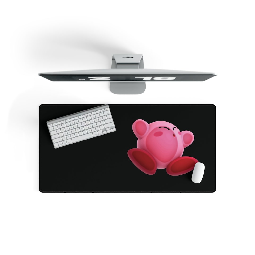 Kirby Gaming Desk Mat Kirby Mouse Pad Office Mat Anime - Etsy