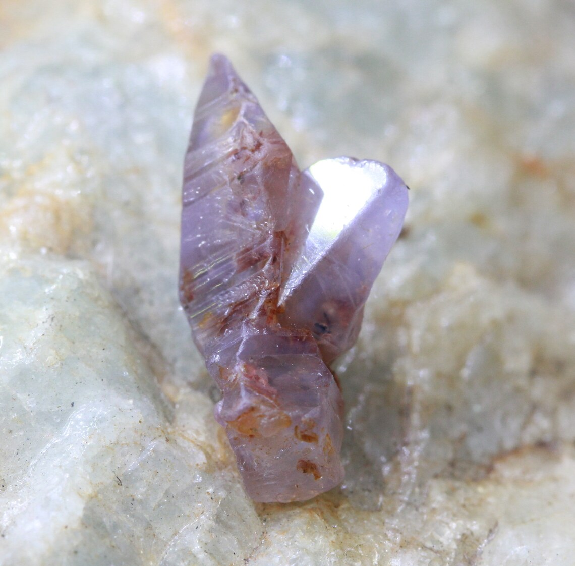 Purple Corundum Crystal With a Branch Twin Crystal and Great | Etsy