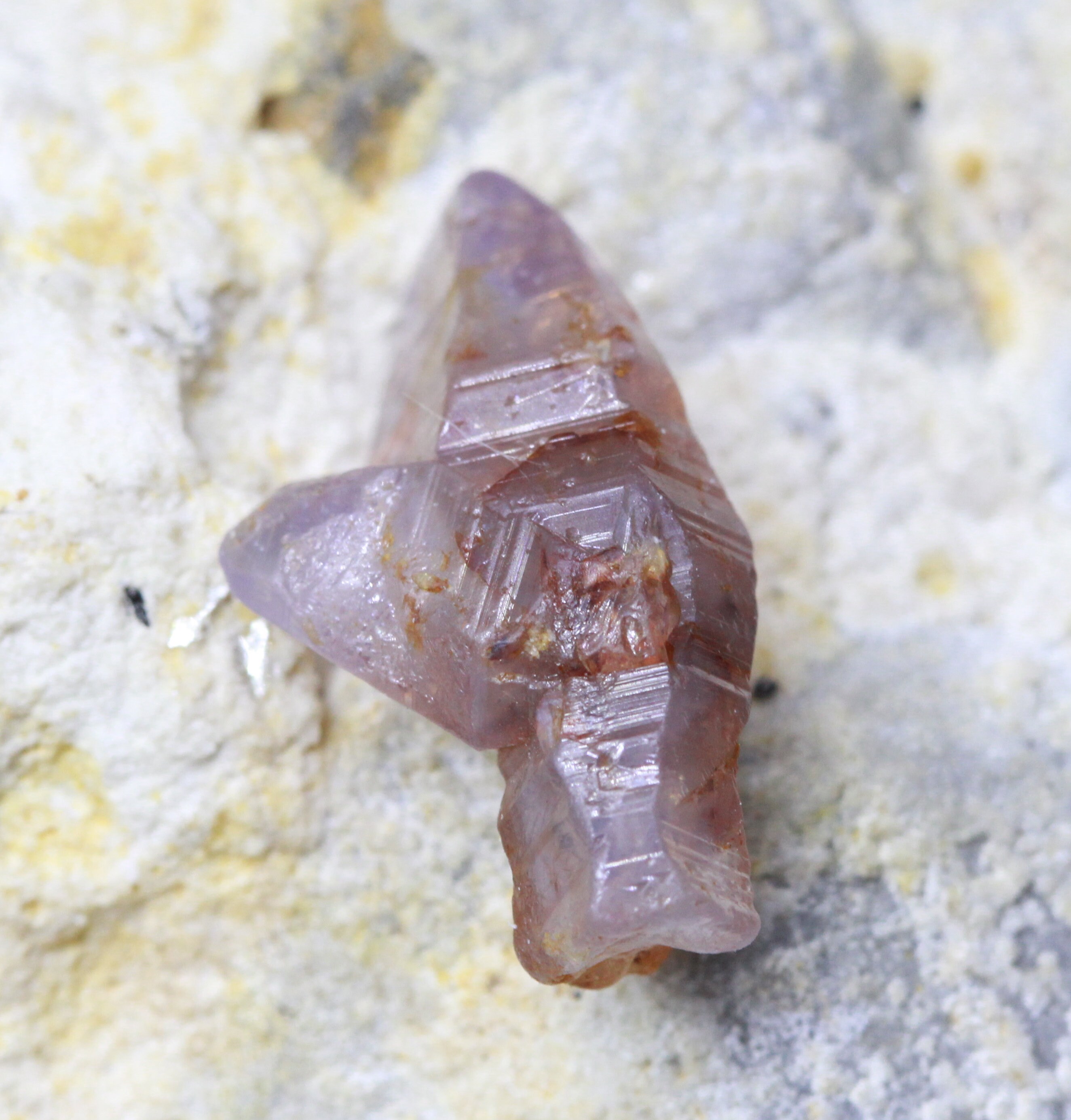 Purple Corundum Crystal With a Branch Twin Crystal and Great - Etsy