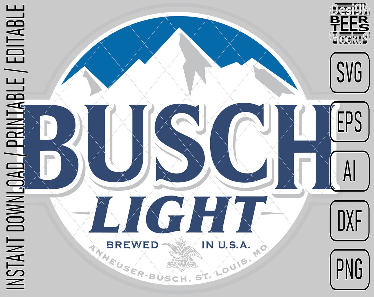 Unofficial Busch Light Beer Logo SVG DXF PNG Cut Files Vector | Etsy