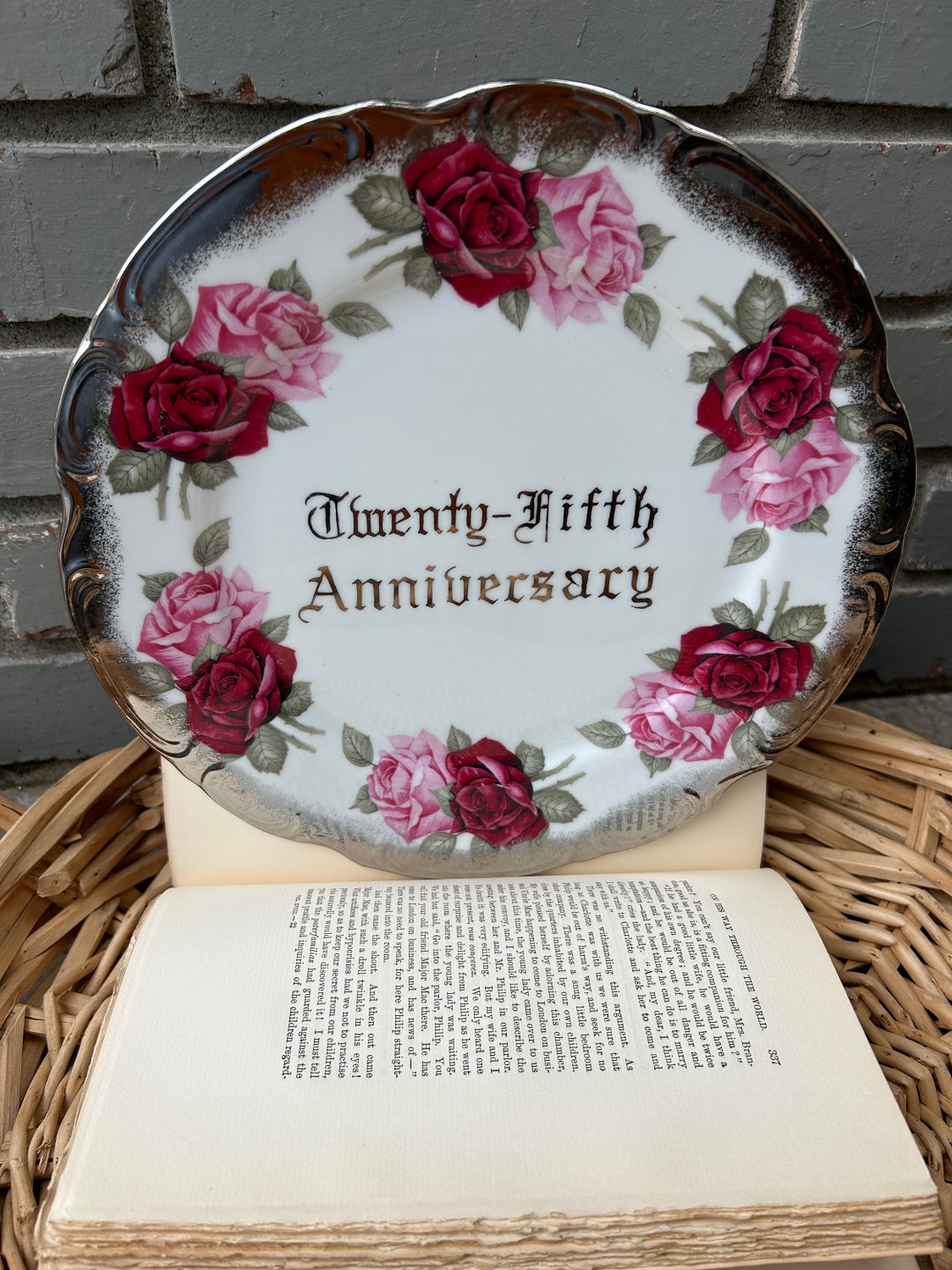 25th Anniversary Commemorative Plate - Etsy