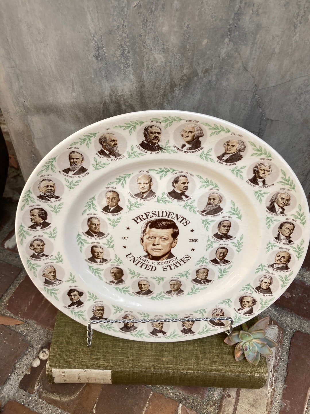 John F. Kennedy Collectable Plate - Etsy