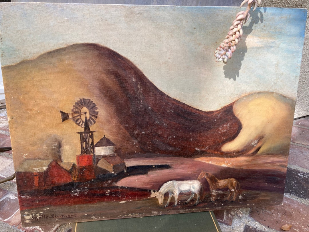 Vintage Farm Still Life Painting 1960 - Etsy