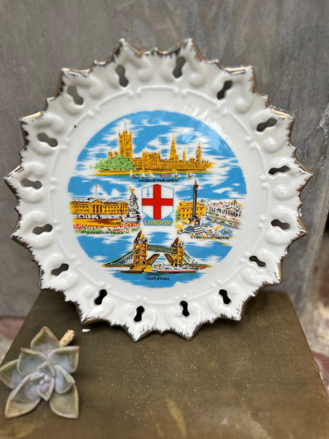 Vintage London Plate Decorative Wall Plate - Etsy