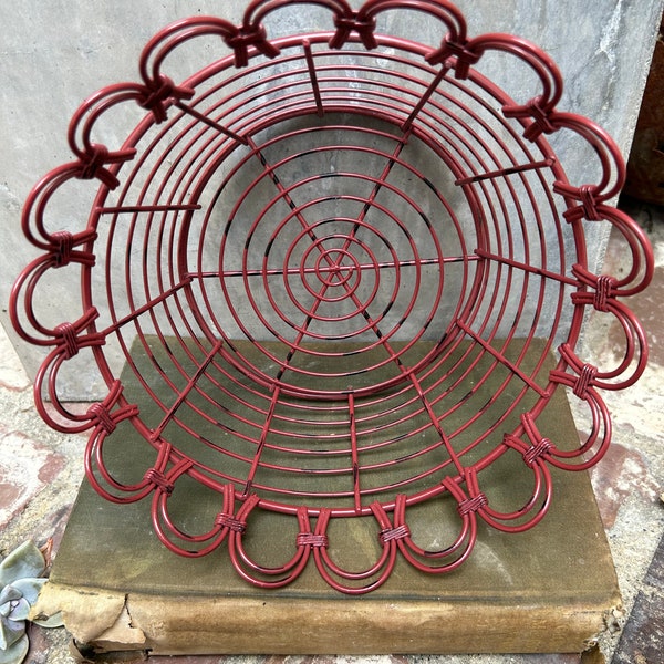 Red Wire Basket - Etsy