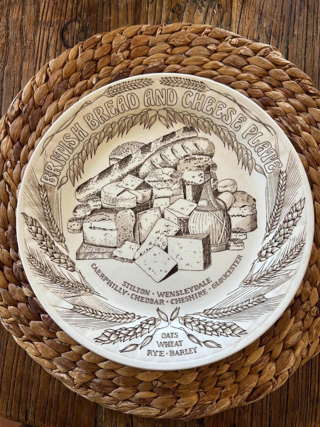 Vintage John Buck Cheese Plate - Etsy