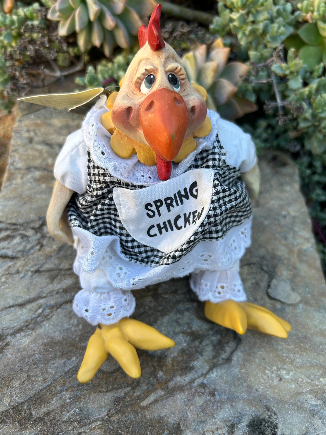 Vintage Russ Spring Chicken Figurine - Etsy